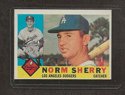 1960 Topps Baseball #529 Norm Sherry, Los Angeles Dodgers, Rookie, EX ...
