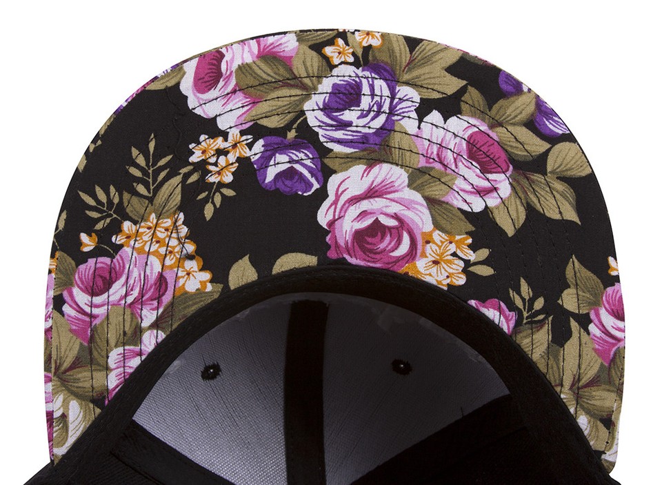 Mens Compton Hat - Los Angeles City Snapback Cap, Black/Floral | eBay