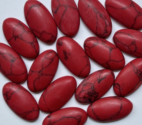Red Magnesite 30x15mm Oval Cabochon Gemstone Wholesale Lot 10 Pcs | eBay