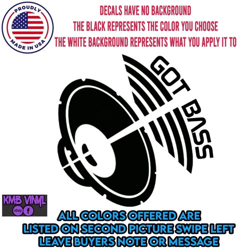 Car window decal truck outdoor sticker got bass Bumps system audio bang ...