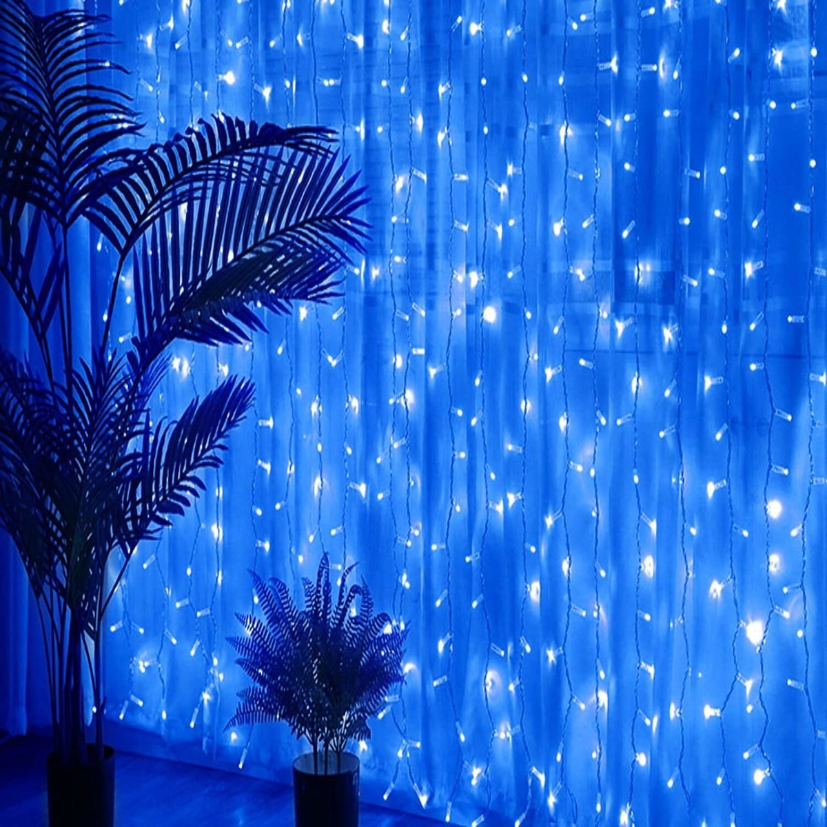 Light Blue String Lights M5 70 Blue LED Icicle Light Set 7 Foot LED