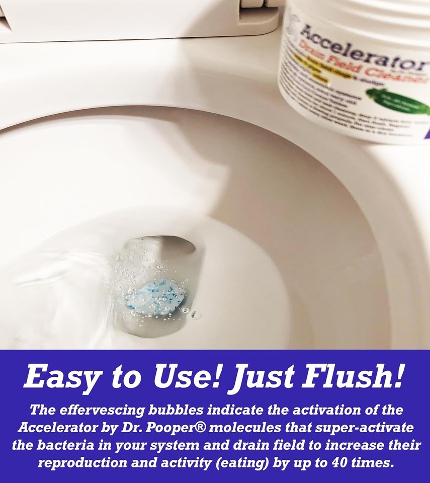 Drain Field Cleaner Tablets by Dr Pooper. Clears Septic Tanks and Drain ...