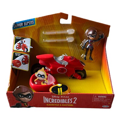 Disney Pixar The Incredibles 2 Elasticycle & Elastigirl Playset Figure ...