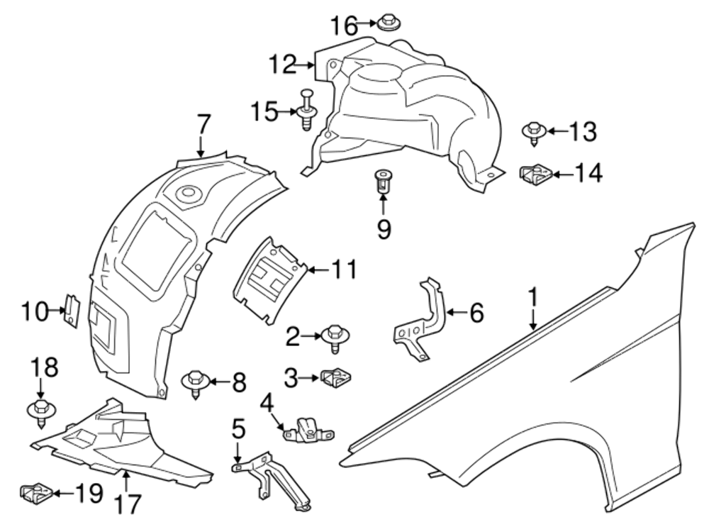 2014-2017 BMW 4 Series 428i Front Right Passenger Side Fender ...
