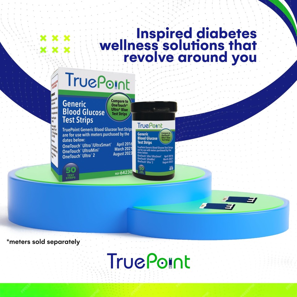TruePoint Blood Glucose Test Strips – 50 Count – Compatible with Ultra ...