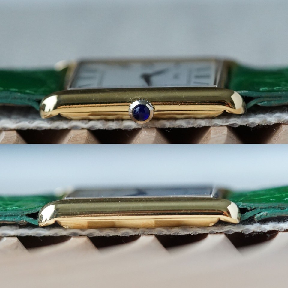 Piaget Vintage Tank 18k Gold Ultra Thin Small 23 mm 9P Manual Wind ...