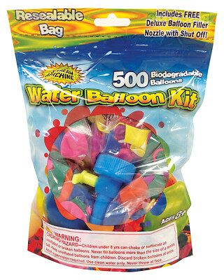 Water Sports 80086-2 Water Balloon Kit, 500 Biodegradable Balloons ...