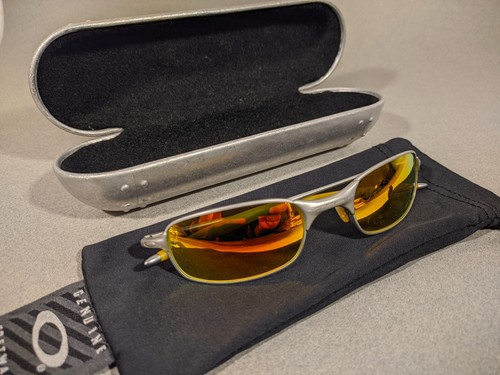 Oakley Square Wire 2.0 Silver Fire Iridium Spring Hinges | eBay