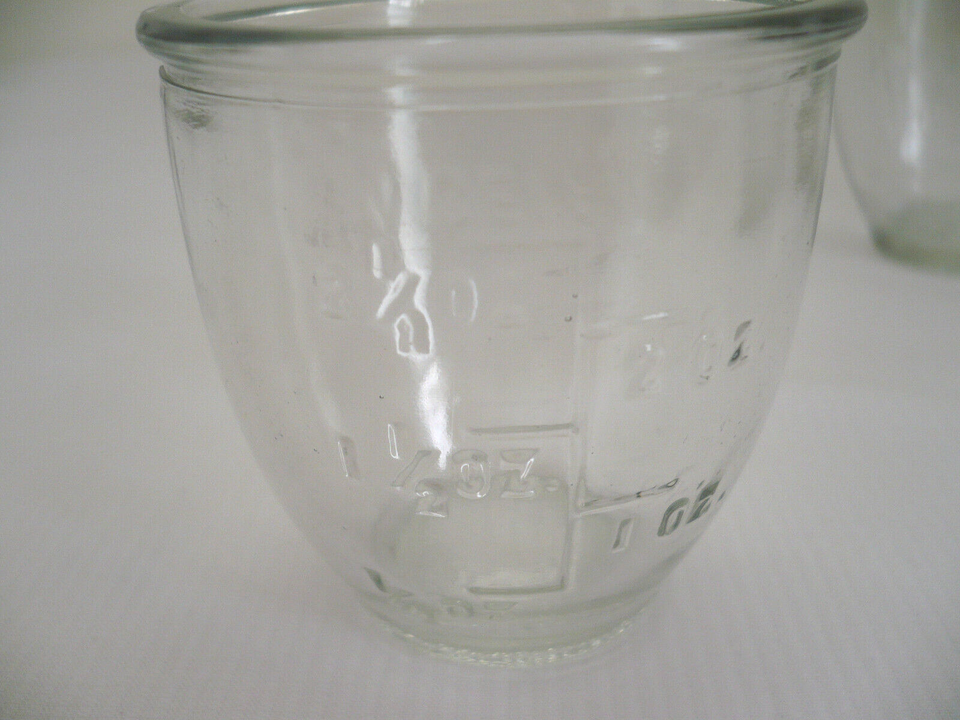 Vintage Hygeia Steri-Seal Embossed Glass Measuring Cups/Lids Total of 3 ...
