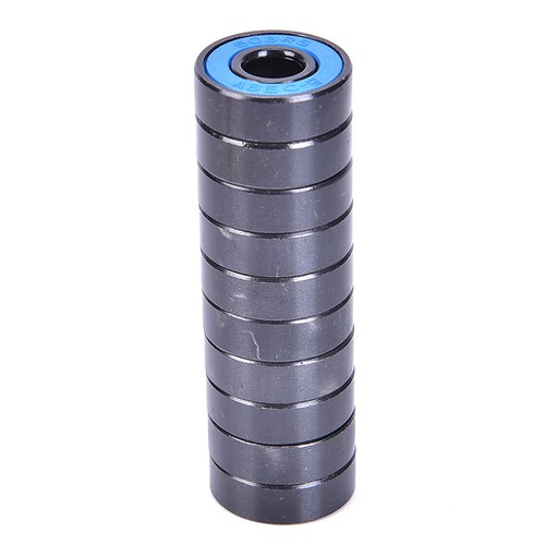 10Pcs/set 608 2RS Bearing Deep Groove Steel Sealed Ball Bearings 608RS ...