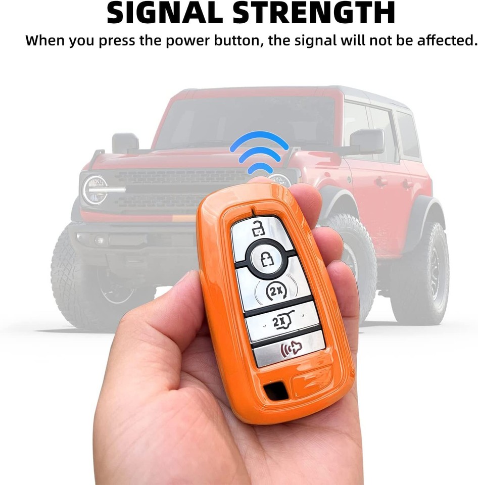 Key Fob Cover Case Key Holder Shell Remote For Ford Bronco/Bronco Sport ...