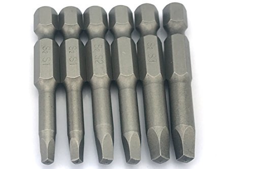 6pc Square Drive Power Bit Set (SQ1, SQ2, SQ3) SQ #1 #2 #3 1 3 (2 of ...