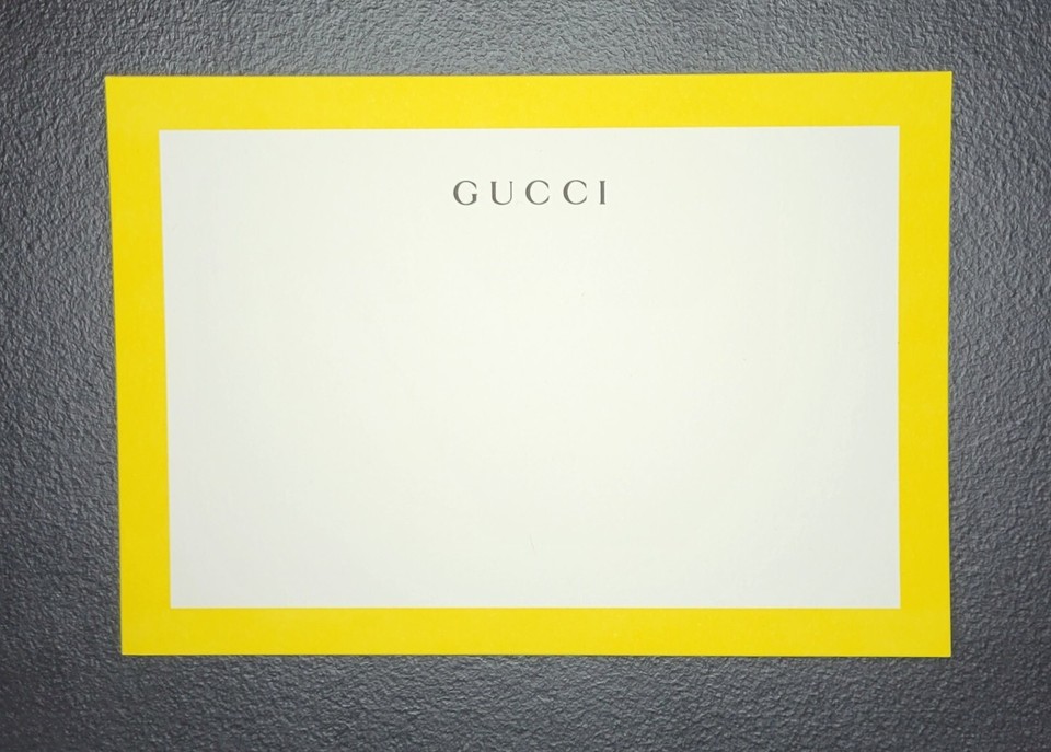 20 Gucci Yellow Tiger Notecard and Envelope Stationary Set NEW | eBay