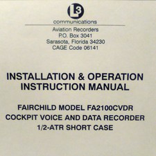 Fairchild Fa2100 FDR Flight Data Recorder Ssfdr Install Operation ...