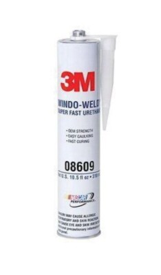 3M Automotive (MMM8609) Window-Weld Super Fast Urethane, Black, 10.5oz ...