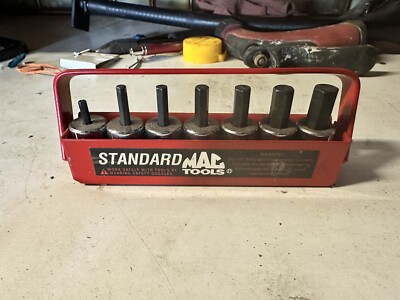 MAC Tools 7pc Standard SAE Hex Bit 3/8" Drive Socket Set Size 1/8 - 3/8" w/ Tray | eBay