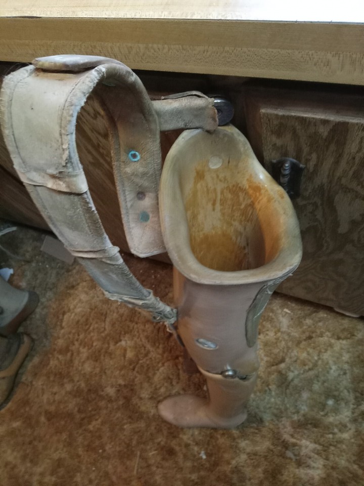 Vintage Wooden Prosthetic Leg | eBay