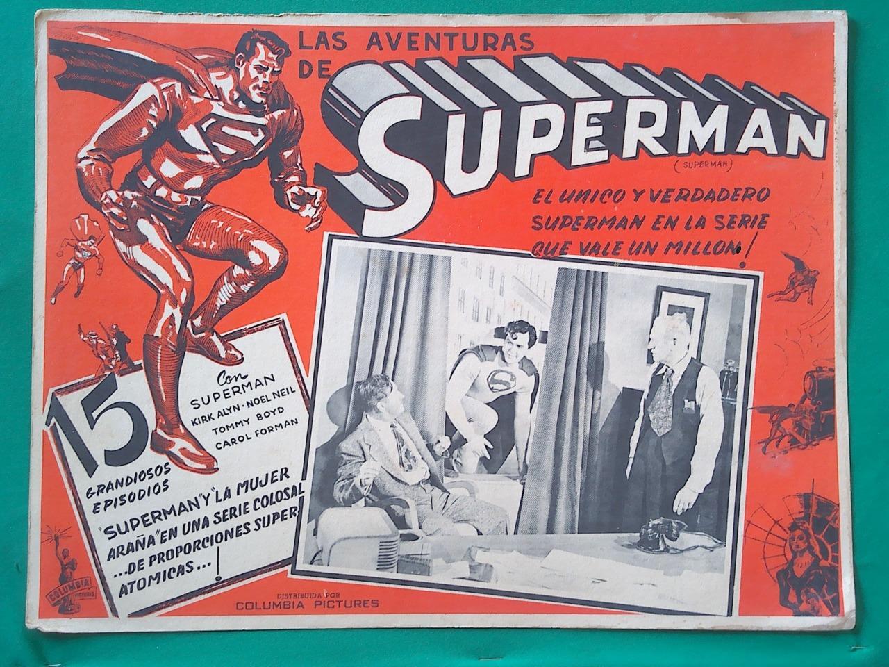 SUPERMAN Serial KIRK ALYN NOEL NEIL SUPER HERO SPANISH MEXICAN LOBBY ...