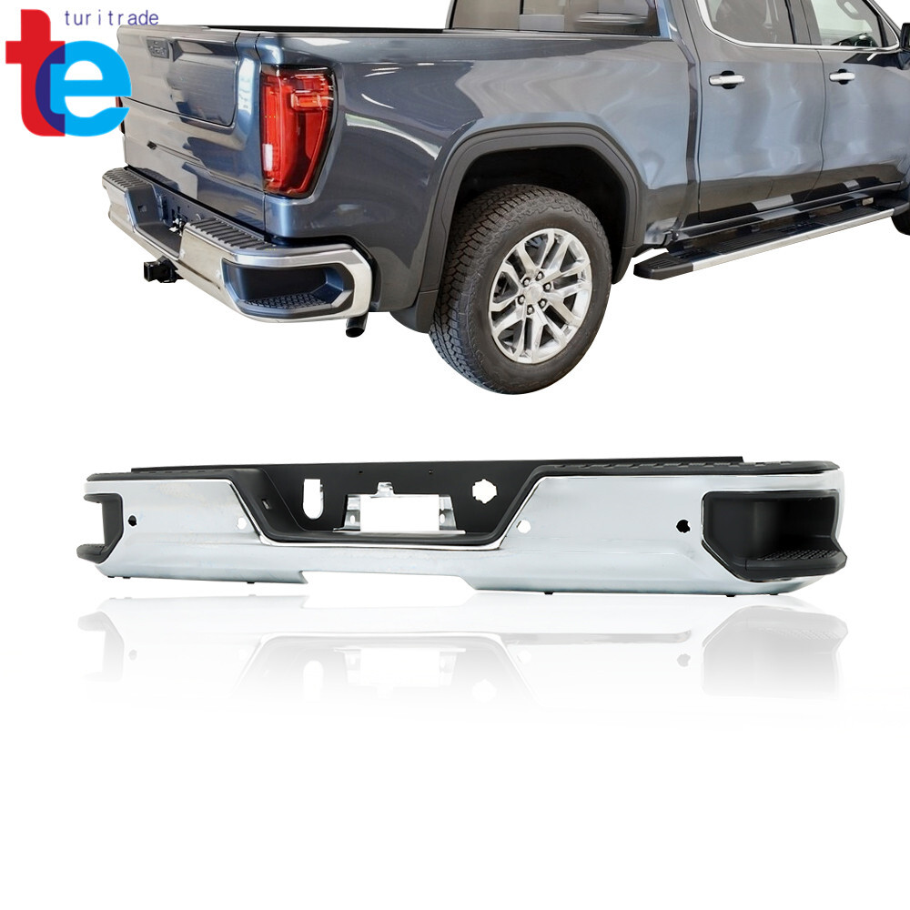 Chrome Rear Bumper Assembly Steel For Chevy Silverado GMC Sierra 1500 ...