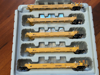 ARKANSAS OKLAHOMA RR GUNDERSON 5 CAR MAXI I WELL DOUBLE STACK CARS HO ...