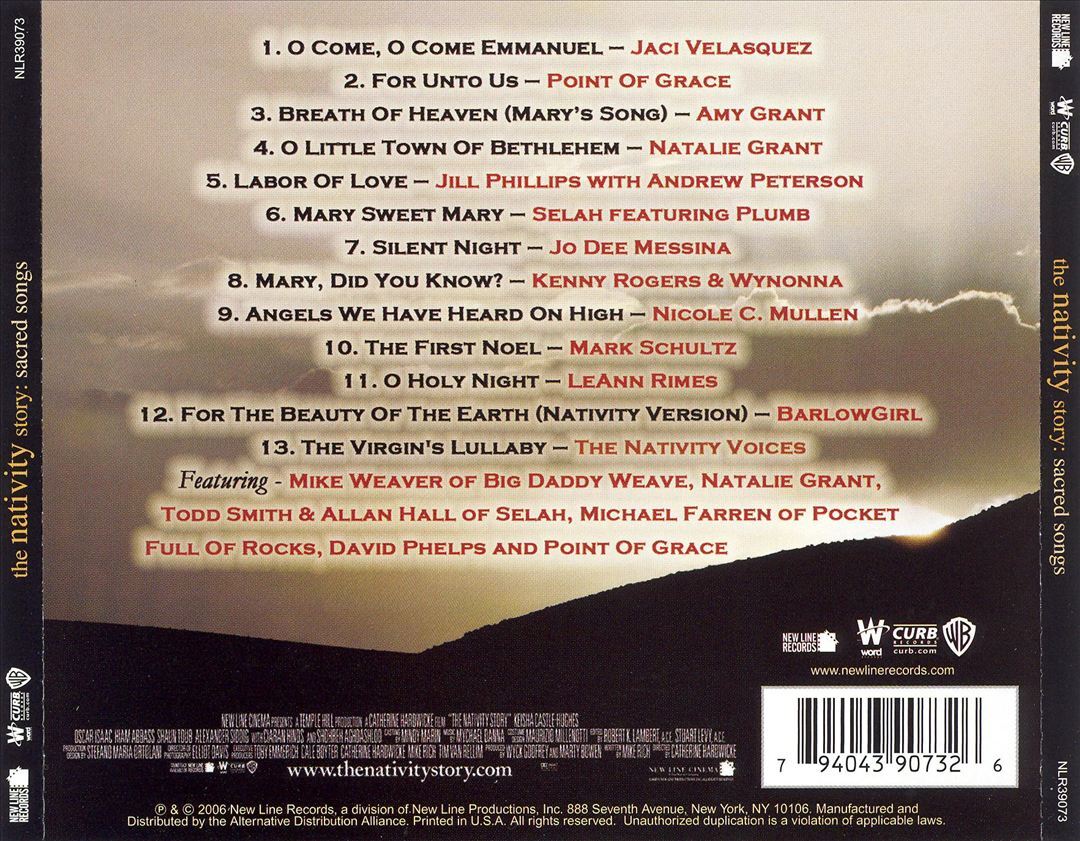 ORIGINAL SOUNDTRACK NATIVITY STORY: SACRED SONGS NEW CD 794043907326 | eBay