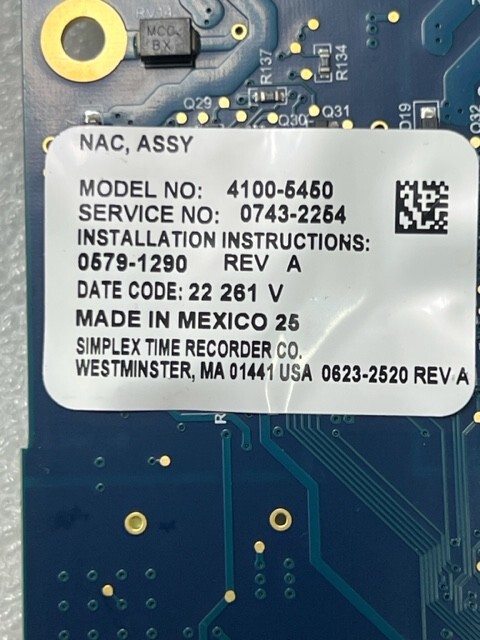 Simplex NAC Assembly Board 4100-5450 New | eBay