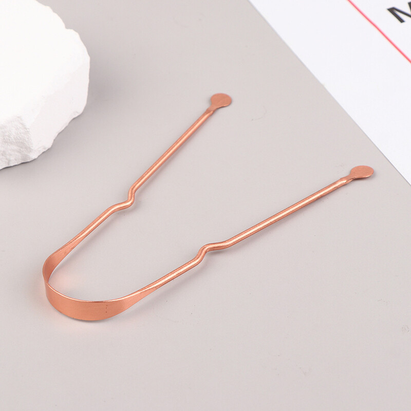 1Pc Pure Copper Tongue Scraper Copper Tongue Cleaner Oral Cleaning ...