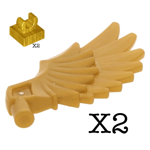 Lego Minifigure WINGS ANGEL FEATHERS Neck Bracket PEGASUS Animal Bird w ...