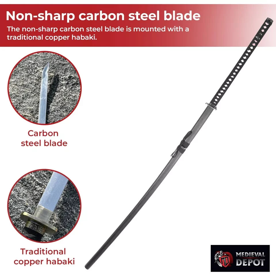 Japanese Nodachi Metal Giant Full Tang Sword - Traditional Overall 78 ...