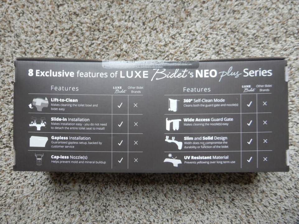 Luxe Bidet Neo 185 Plus Brand New Sealed Distressed Packaging | eBay