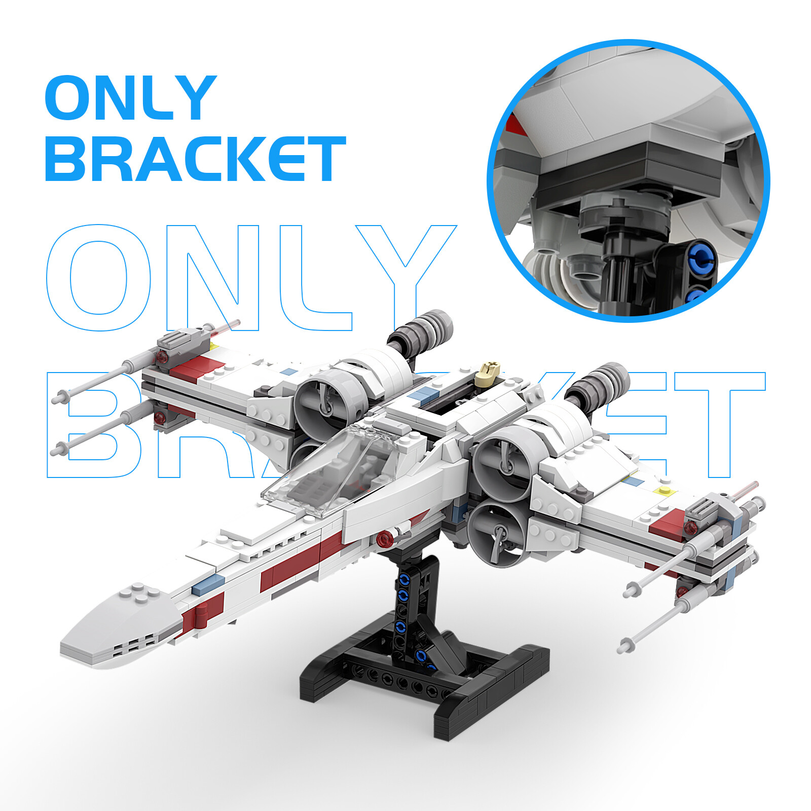 Display Stand for Fighter 75102 75149 75218 Building Kit 50 Pieces MOC ...