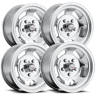 (Set of 4) US Mags U101 Indy 15x10 6x5.5" -50mm Polished Wheels Rims 15 ...