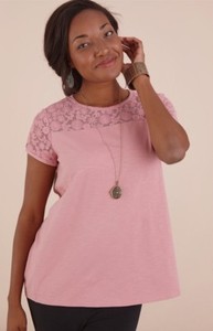 NWT Matilda Jane Lory Top Pink Mauve Lace Yoke Size M Medium | eBay