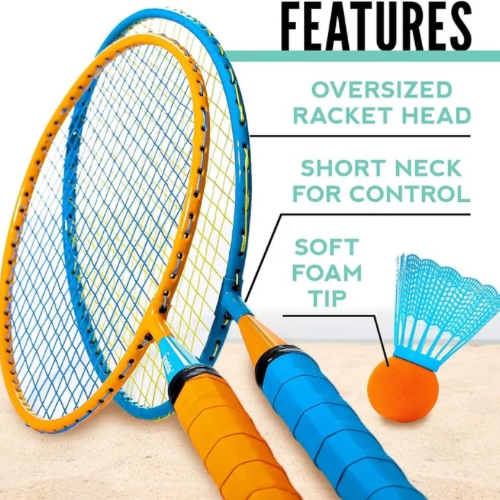 Franklin Sports-Badminton Racket Set-Smashminton, Oversize-2 Player Set ...