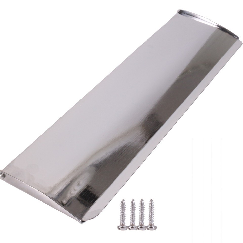 LETTER BOX FLAP Internal Front Door Letterbox Post Cover Plate CHROME ...