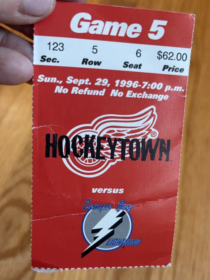 Lot of 11 Detroit Red Wings Hockey Ticket Stub 1996-1999 Games & Rally ...