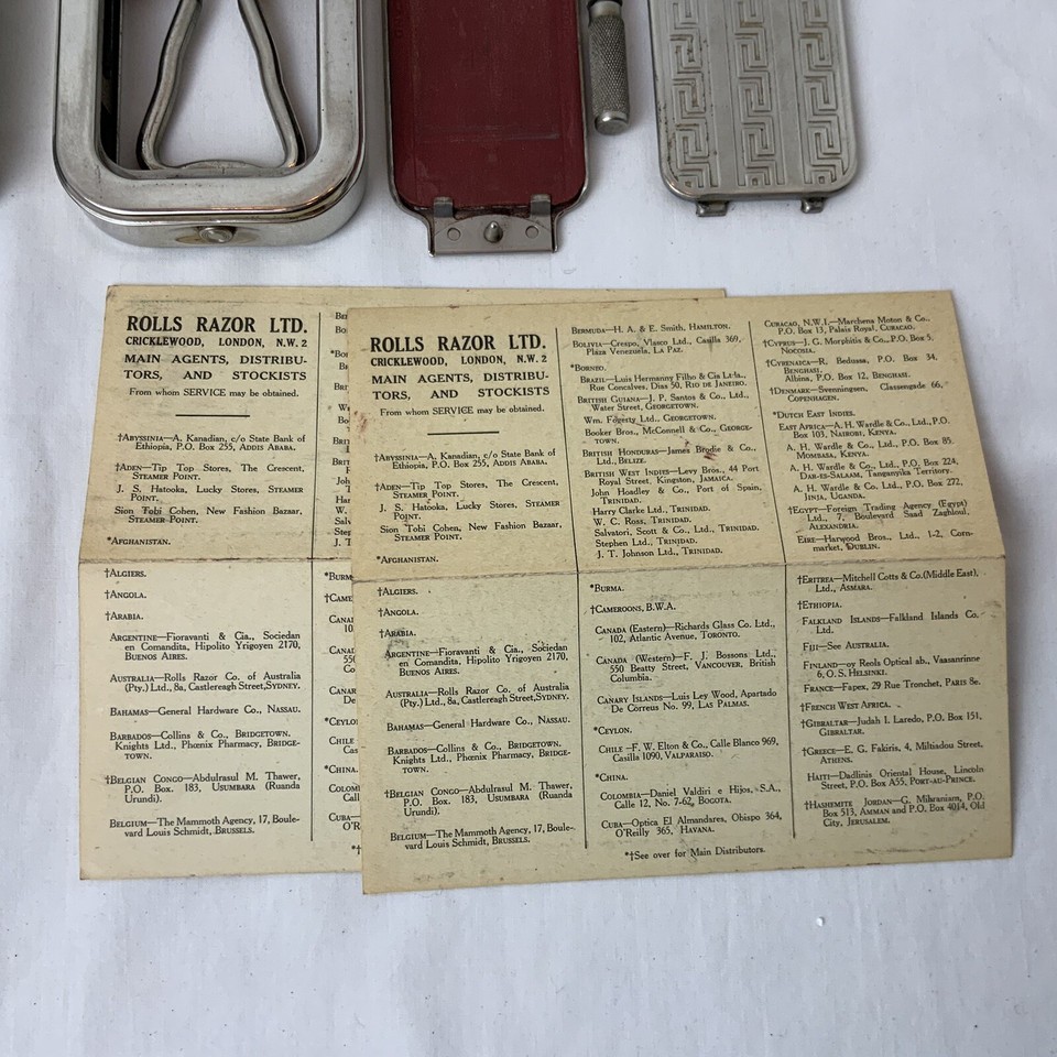 VTG Rolls Razor London #2 , Friction Clip Pin, Strop Dressing 50’s ...