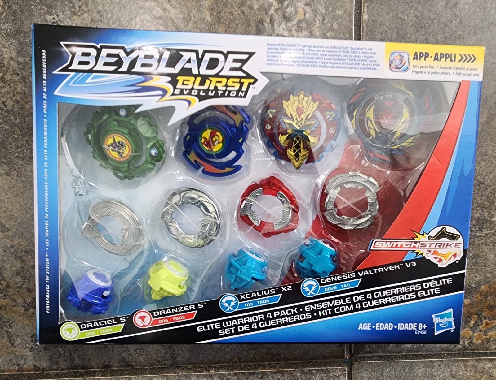 Hasbro Beyblade Burst Evolution Switch Strike Elite Warrior 4 Pack New ...