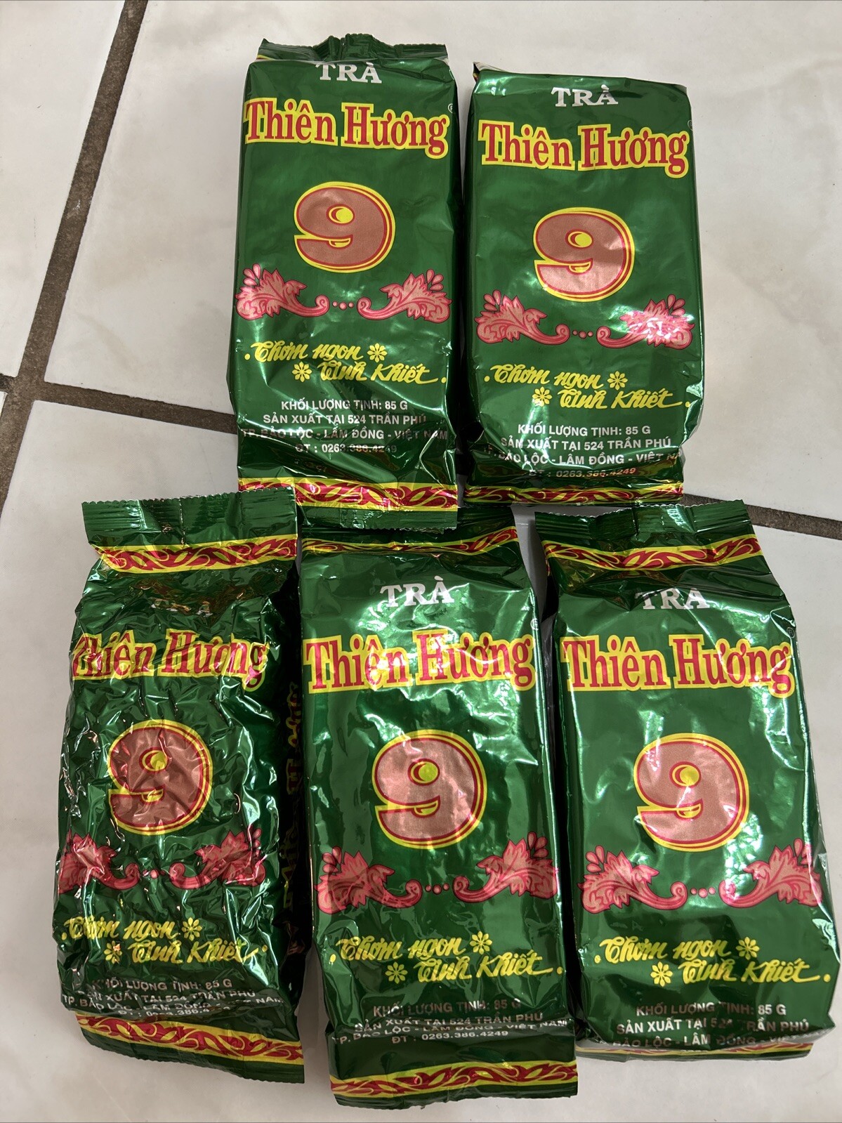 Lot 5 Green Tea Tra Thien Huong So 9 Product Of Viet Nam Bao Loc 85g | eBay