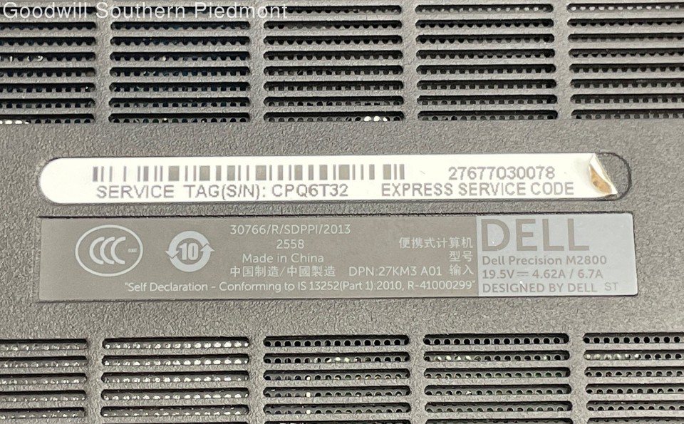 Dell Precision M2800 Intel Core i7-4610M 3GHz 8GB RAM No HDD - Parts | eBay
