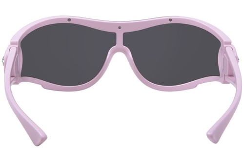 Versace VE4475 548587 Sunglasses Pink/Dark Grey Lenses Shield Wrap ...