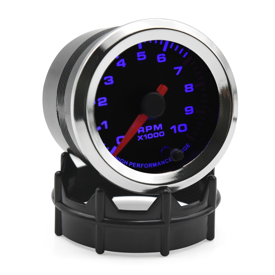 2" 52mm Car Tachometer Gauge Tacho Meter 7Colors LED 0~10000 RPM Smoke ...