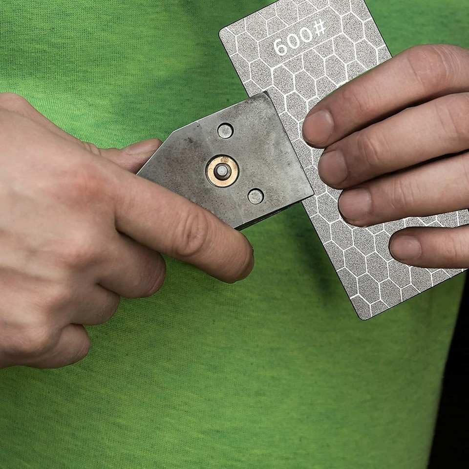 3PCS 400 600 1000 Grit Diamond Knife Sharpening Plate Honing Bench ...