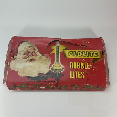Vintage Glolite Christmas Tree BOX ONLY RARE DESIGN Santa | eBay