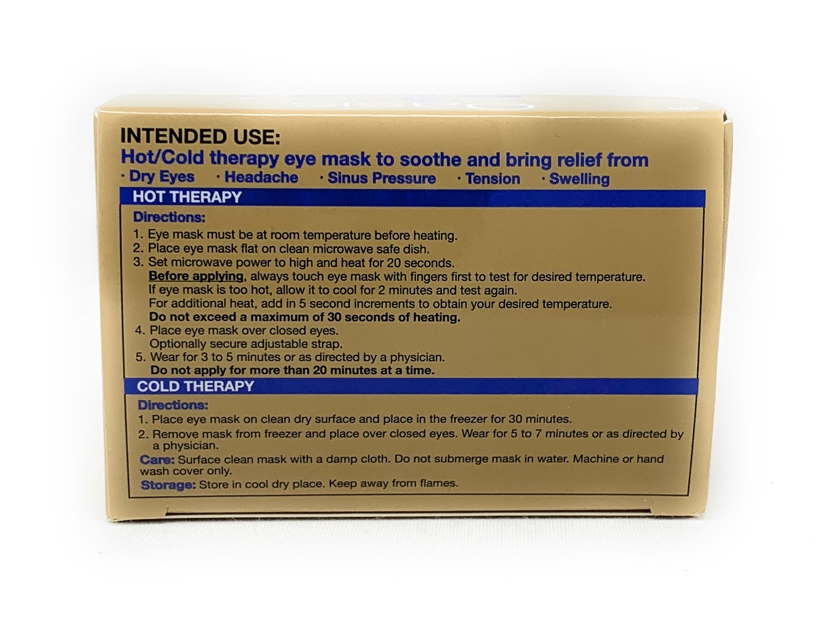 OASIS Rest & Relief Hot & Cold Eye Mask Beads Dry Eyes Symptoms Adjunct ...