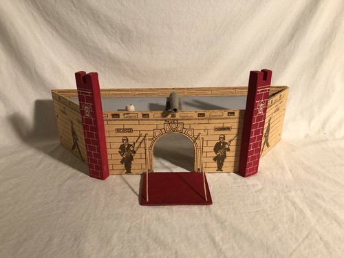Large Vintage Rich Toys Playset Fortress Wooden Toy Set | eBay