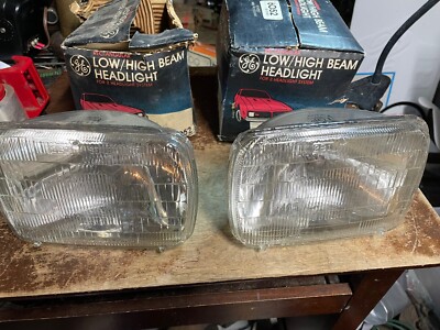2 GE 6052 12V Rectangular Sealed Beam Headlight Bulb High/Low Beam ...