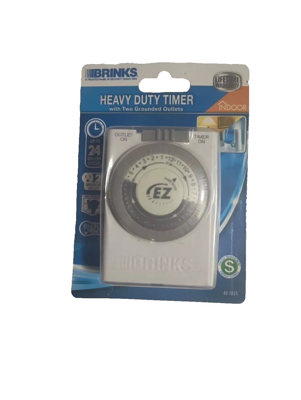 Brinks Heavy Duty Timer E-z Dial With Two Grounded Outlets #42-1025 for ...