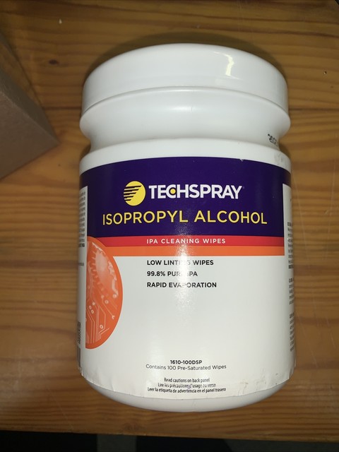 Isopropyl Alcohol IPA Cleaning Wipes 100 Count Techspray 1610-100dsp ...
