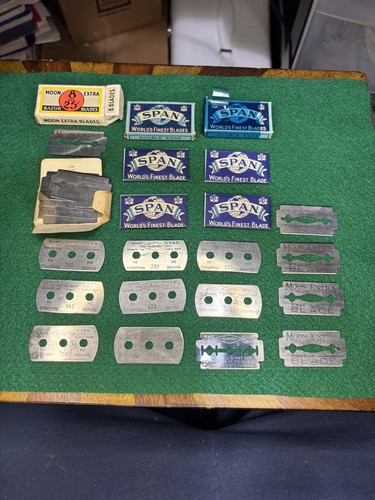 vintage razor blade lot Gillette-3 Hole , Moon Extra , Span, | eBay